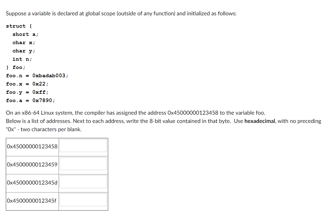 Solved Suppose a variable is declared at global scope | Chegg.com