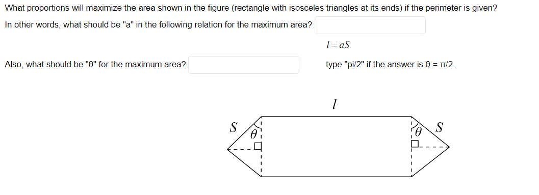 Solved What proportions will maximize the area shown in the | Chegg.com