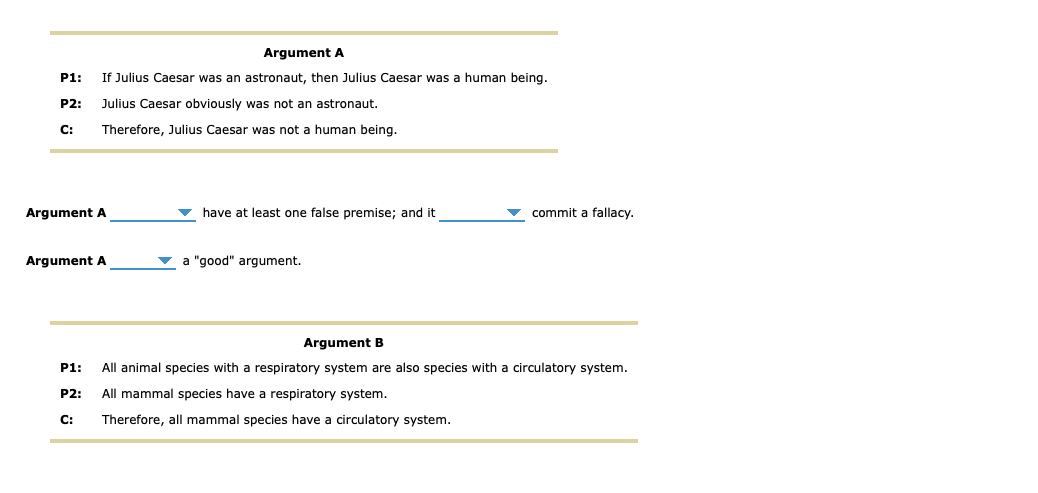 Consider the following arguments, given along with | Chegg.com