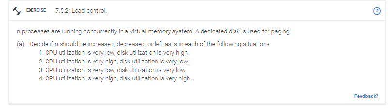 Solved n processes are running concurrently in a virtual | Chegg.com