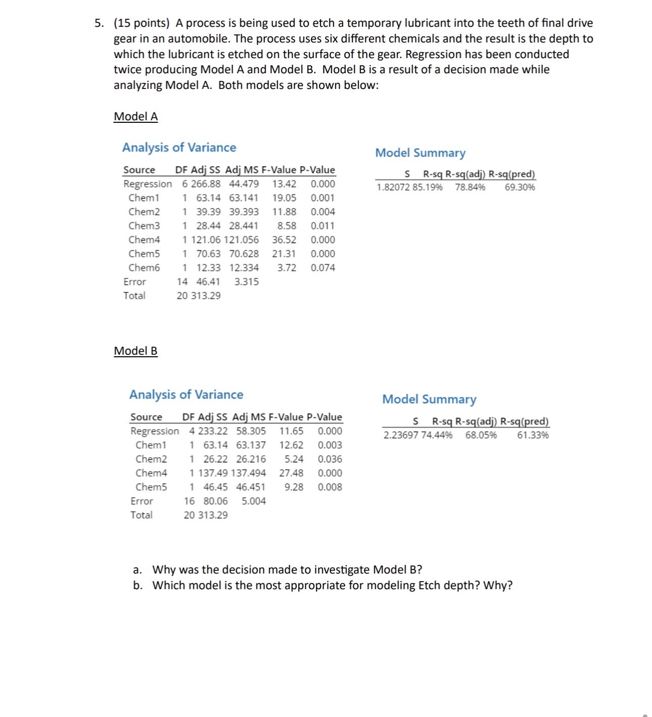 Solved (15 ﻿points) ﻿A process is being used to etch a | Chegg.com
