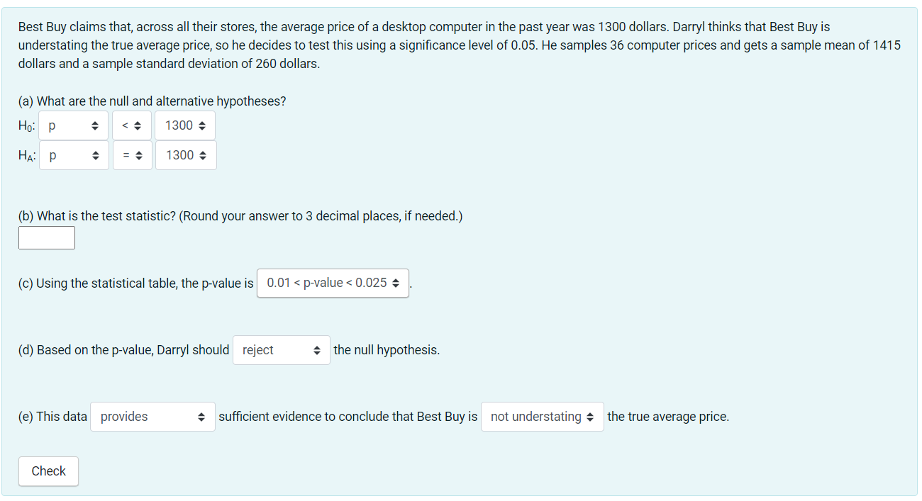 Solved Best Buy claims that, across all their stores, the | Chegg.com