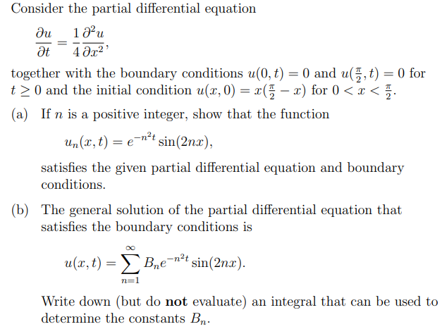 Solved Consider the partial differential equation | Chegg.com