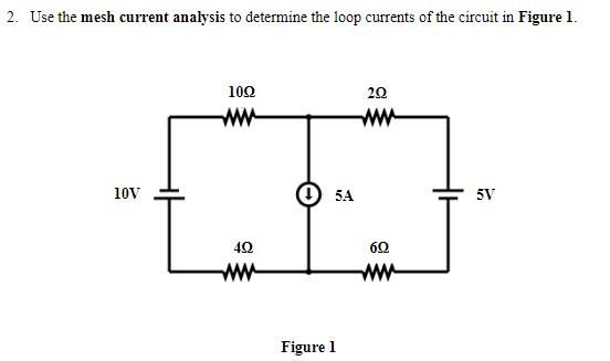 Solved 2. Use the mesh current analysis to determine the | Chegg.com