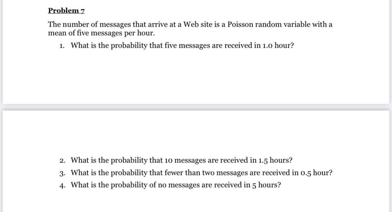 Solved Problem Z The Number Of Messages That Arrive At A Web