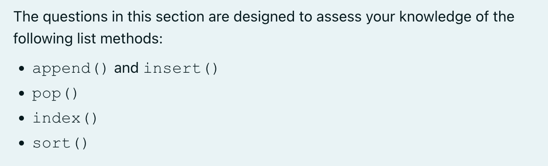 Solved The questions in this section are designed to assess | Chegg.com