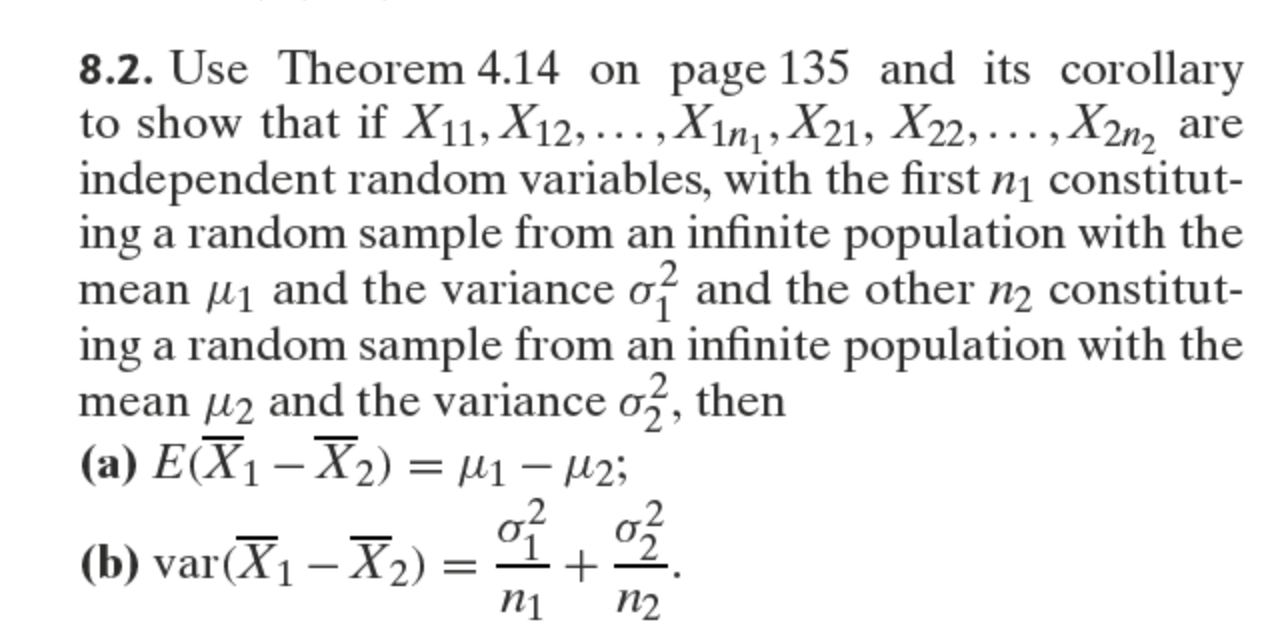 Solved 8.2. Use Theorem 4.14 on page 135 and its corollary | Chegg.com
