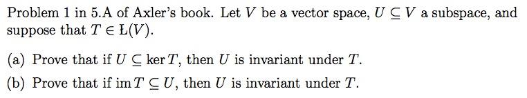 Solved Problem 1 in 5.A of Axler's book. Let V be a vector | Chegg.com