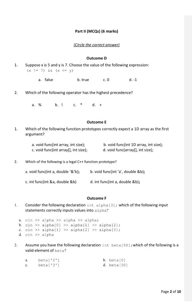 Solved 1. Suppose x is 5 and y is 7 . Choose the value of | Chegg.com