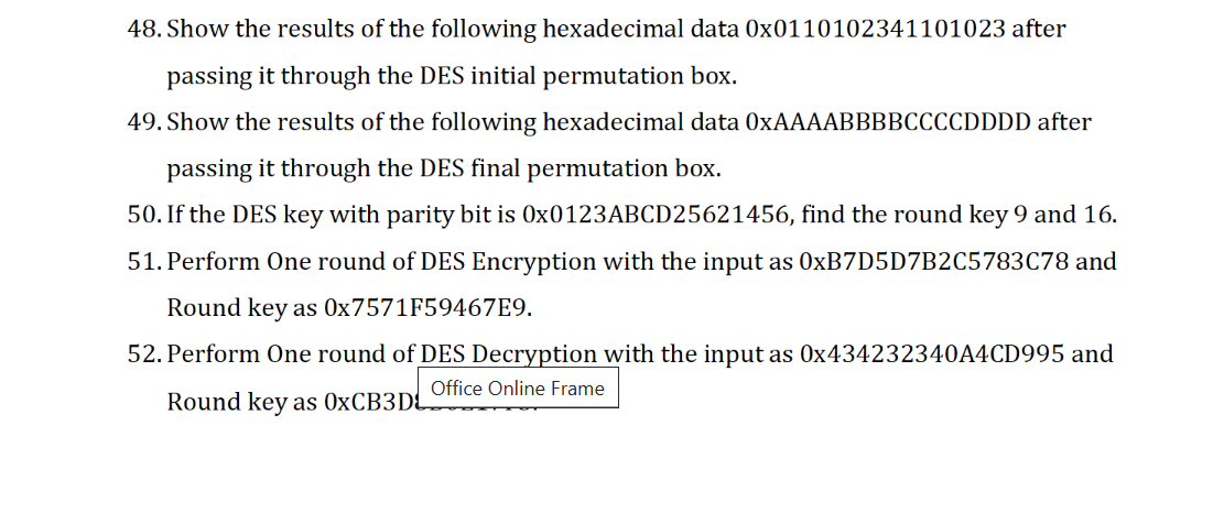 Solved 48. Show the results of the following hexadecimal | Chegg.com