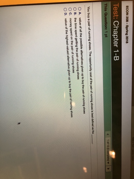 Solved ECON 208- Spring 2018 Test: Chapter 1-B This | Chegg.com Solved ECON 208- Spring 2018 Test: Chapter 1-B This | Chegg.com