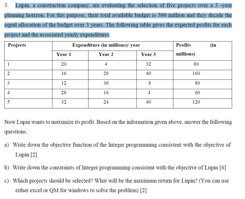Solved solve this quatiave analysis question | Chegg.com