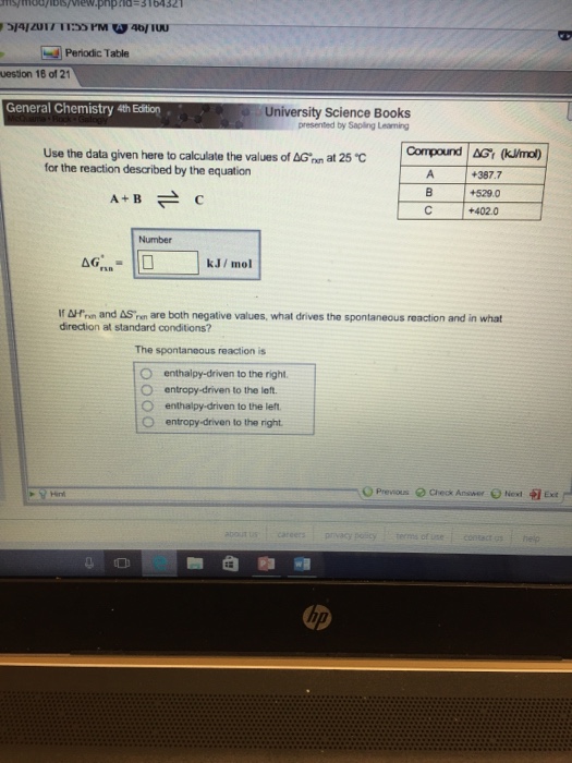Solved Use the given here to calculate the values of Delta | Chegg.com