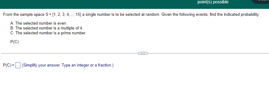[Solved]: From the sample space ( S= {1,2,3,4, ldots, 15