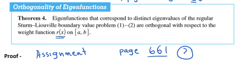 Solved Orthogonality of Eigenfunctions Theorem 4. | Chegg.com