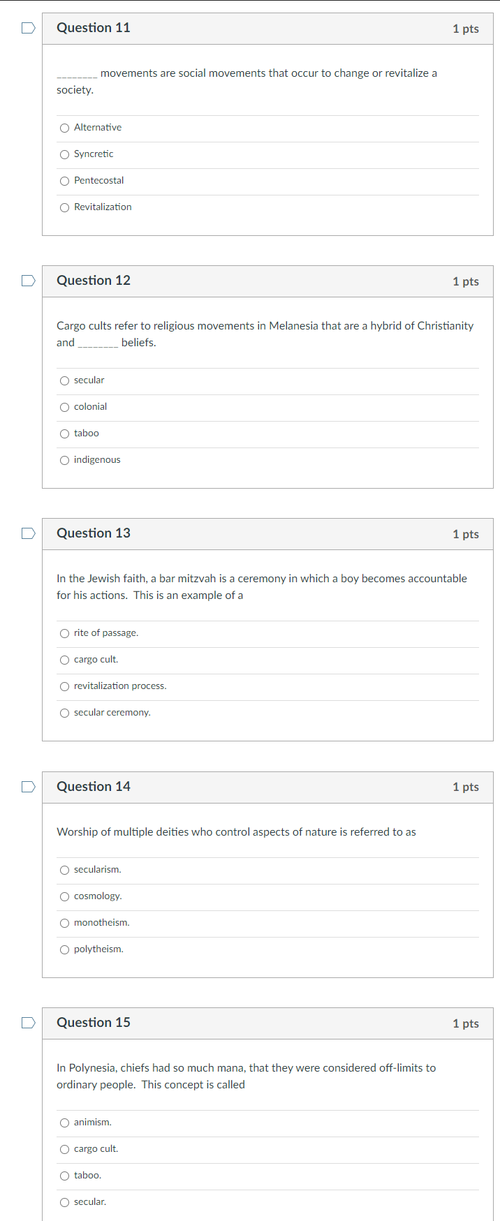 Solved Question 11 1 pts movements are social movements that | Chegg.com