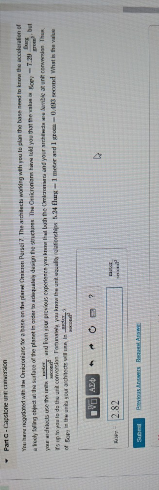 Solved Part C-Capstone unit conversion You have negotiated | Chegg.com