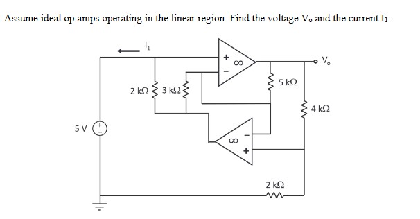 Solved Assume ideal op ﻿amps operating in ﻿the linear | Chegg.com