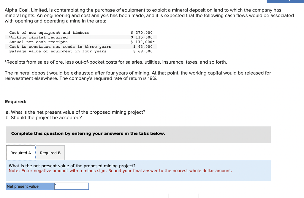 Solved Alpha Coal, Limited, is contemplating the purchase of | Chegg.com