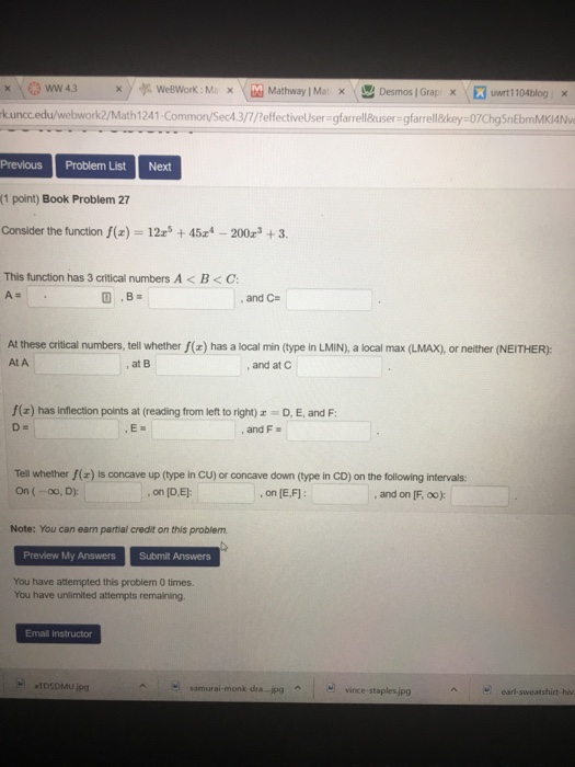 Solved WW 4.3 uwrt11 k2/Math 1241-Common/Sec4 | Chegg.com