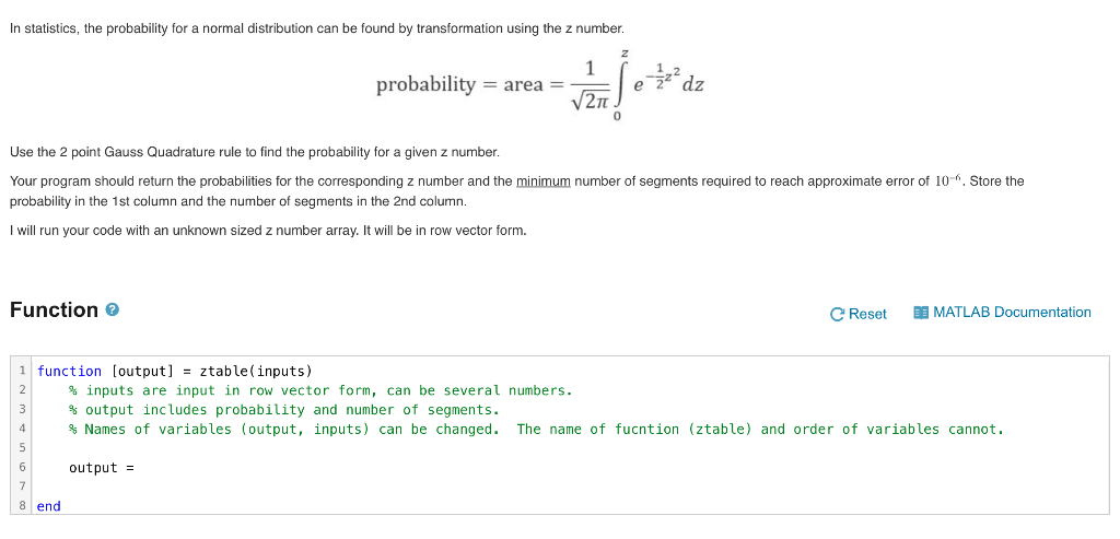 Solved In statistics, the probability for a normal | Chegg.com