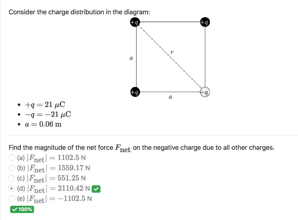 Solved Consider the charge distribution in the diagram: a | Chegg.com