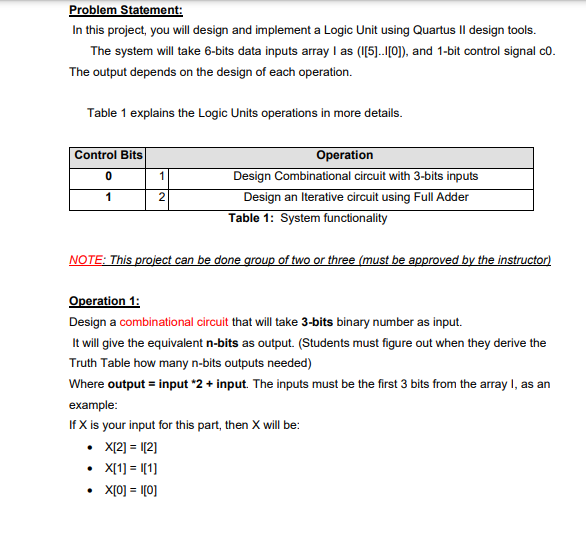 Solved Problem Statement: In this project, you will design | Chegg.com