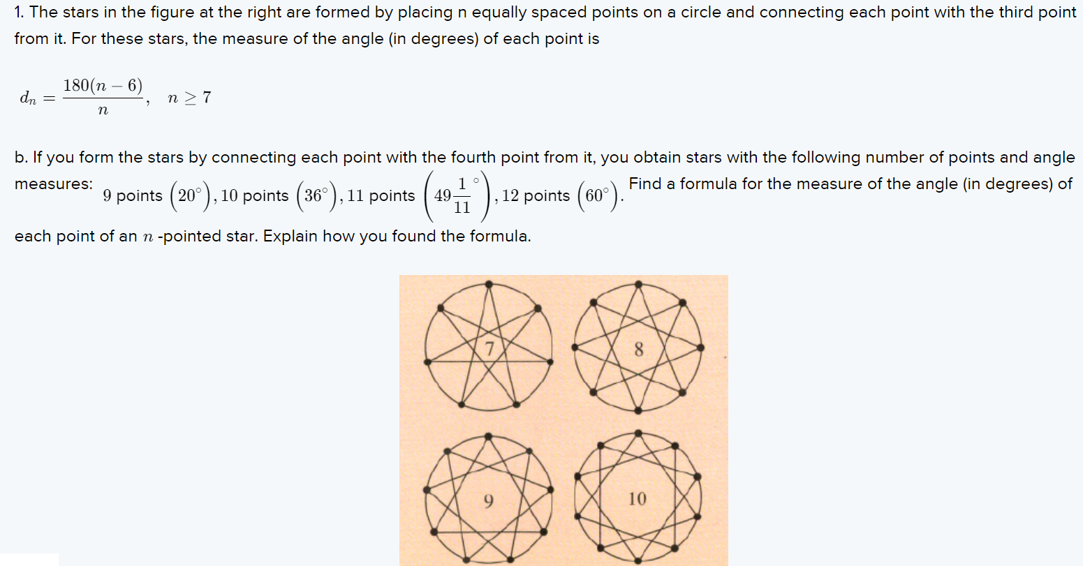 Solved 1. The stars in the figure at the right are formed by | Chegg.com