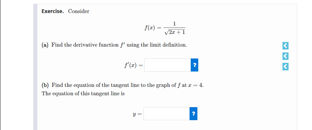 Solved Exercise. Consider f(x)=2x+11 (a) Find the derivative | Chegg.com