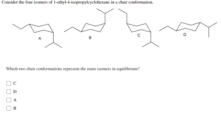 Solved Consider the four isomers of | Chegg.com