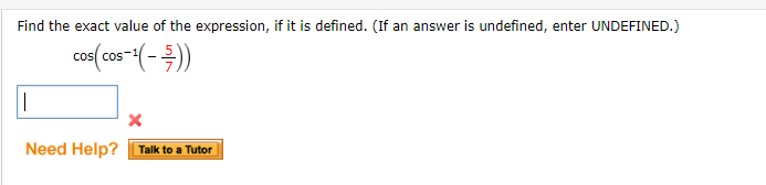 Solved Find the exact value of the expression, if it is | Chegg.com