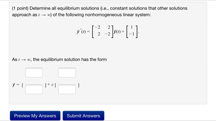 Solved Determine all equilibrium solutions (i.e., constant | Chegg.com