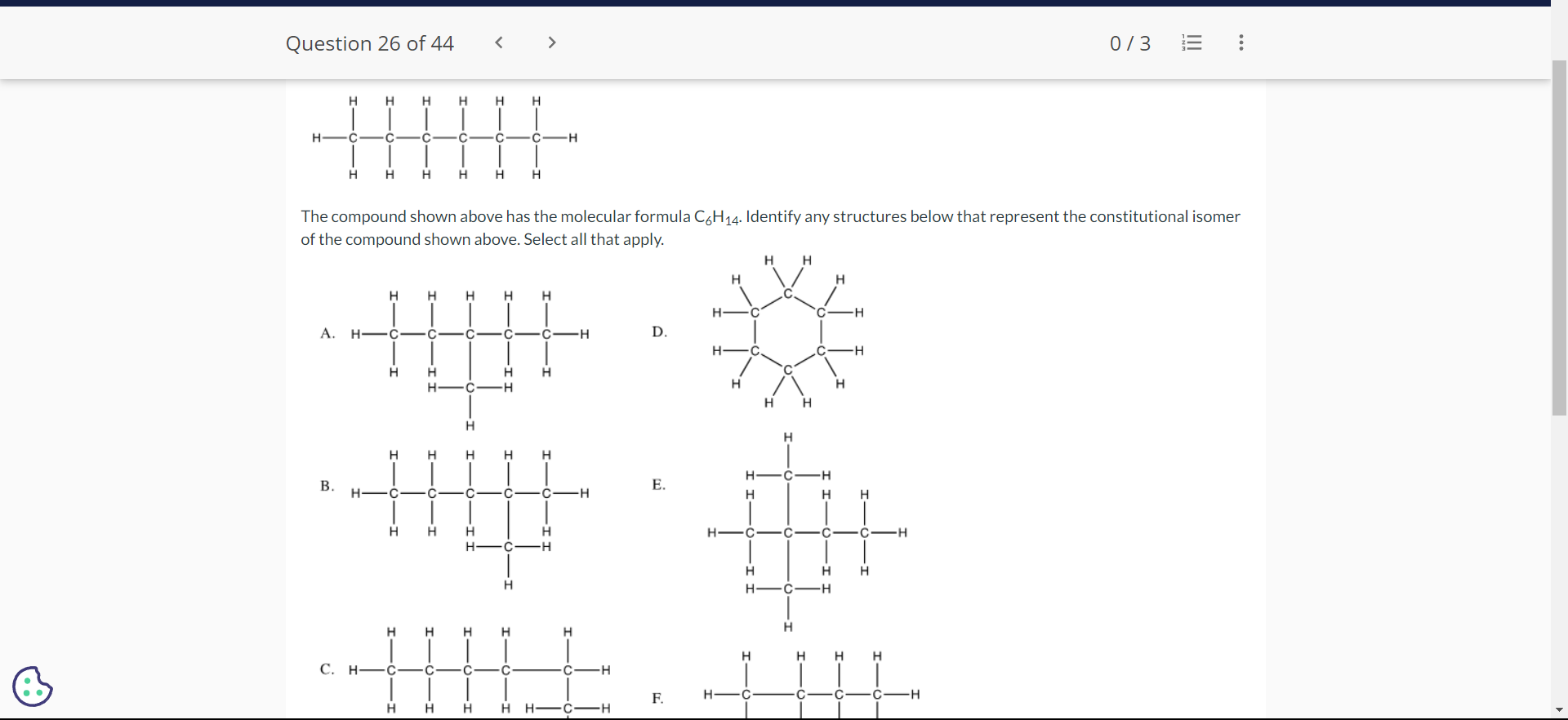Solved he compound shown above has the molecular formula | Chegg.com