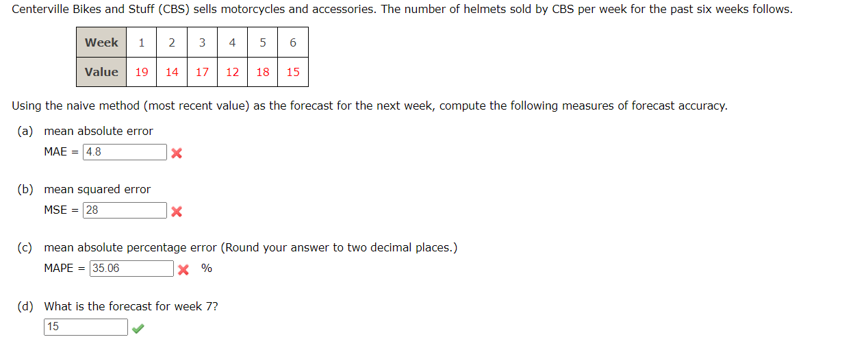 Solved Centerville Bikes and Stuff (CBS) sells motorcycles | Chegg.com