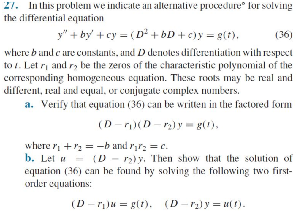Solved 27. In this problem we indicate an alternative | Chegg.com
