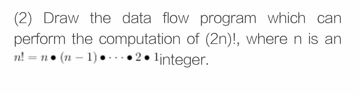 Solved (2) Draw the data flow program which can perform the | Chegg.com
