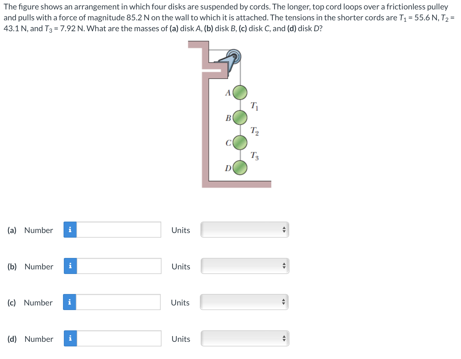 Solved by an EXPERT The figure shows an arrangement in which four disks | Chegg.com