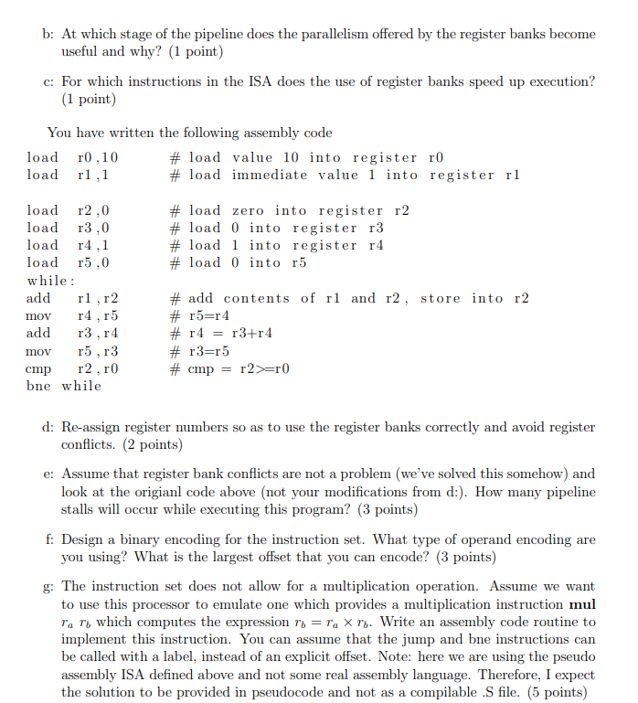 Solved Pipelined Architecture Assume you are programming in | Chegg.com