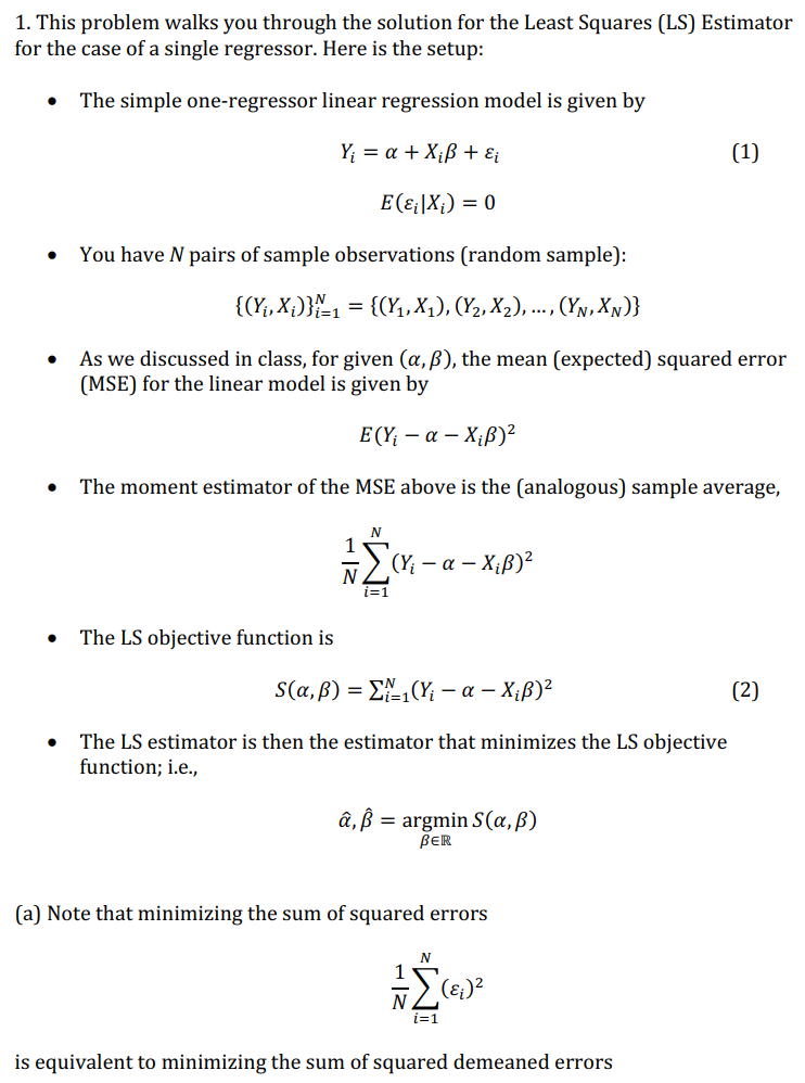 Solved 1. This problem walks you through the solution for | Chegg.com