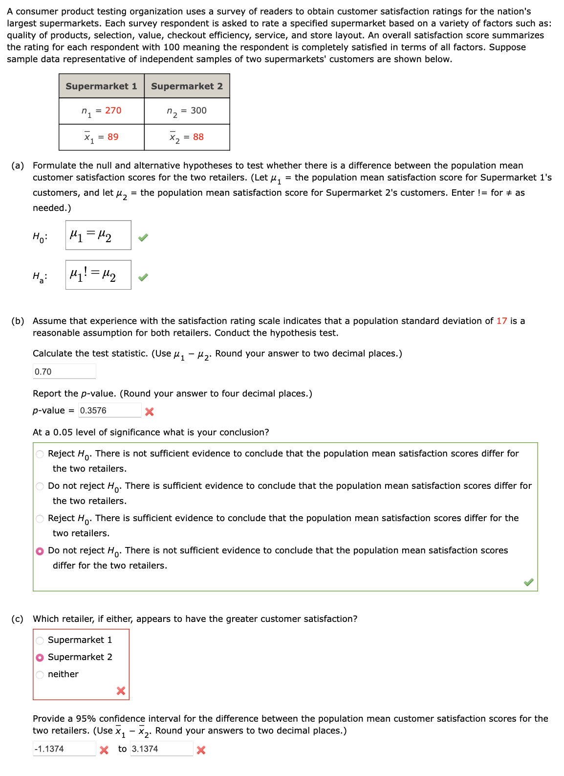 Solved A Consumer Product Testing Organization Uses A Survey