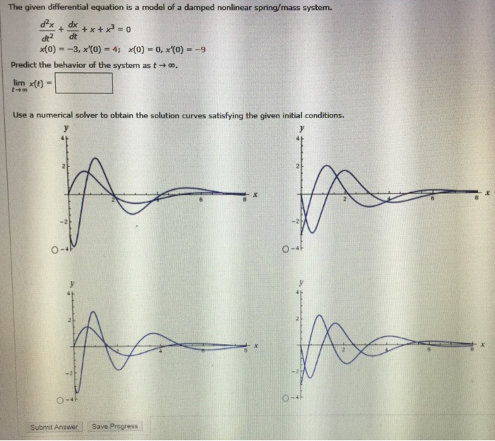Solved The given differential equation is a model of a | Chegg.com