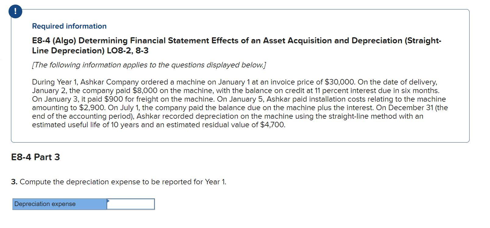 Solved Required information E8-4 (Algo) Determining | Chegg.com