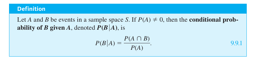 Solved Discrete Mathematics: 9.9 Conditional Probability, | Chegg.com