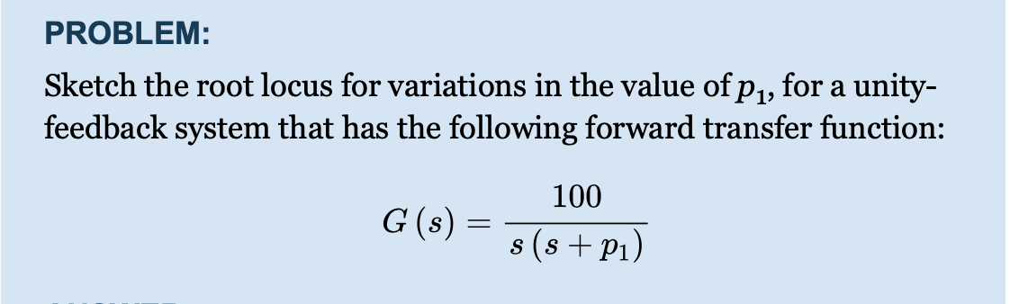 Solved by an EXPERT PROBLEM:Sketch the root locus for variations in ﻿the | Chegg.com