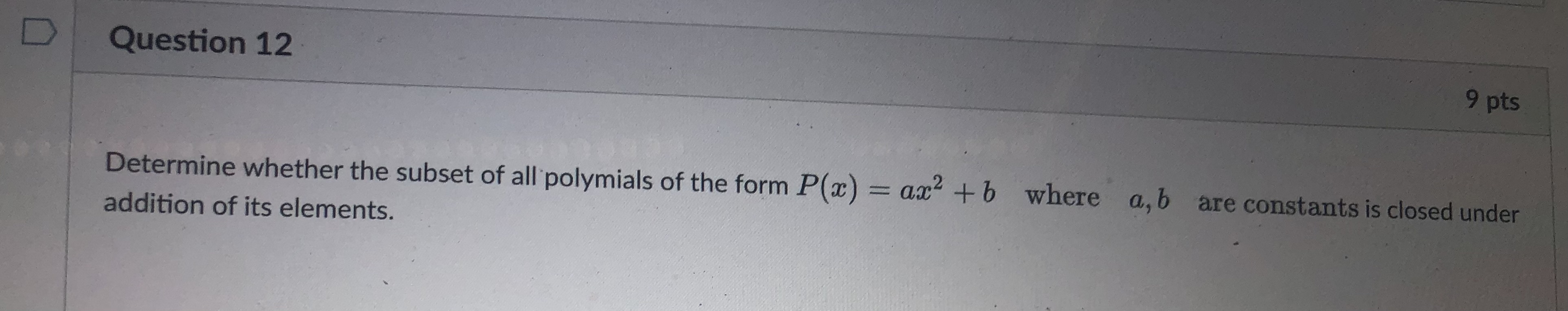 Solved Determine whether the subset of all polymials of the | Chegg.com