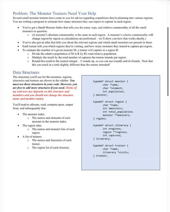 Solved ineed 4 function is the function monster* | Chegg.com