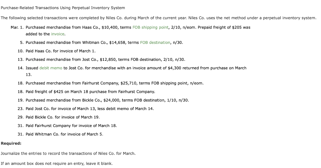 Solved Purchase-Related Transactions Using Perpetual | Chegg.com