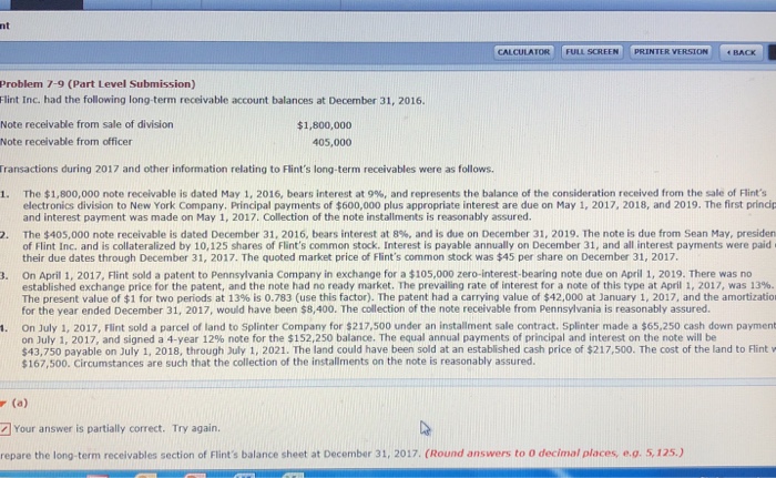 Solved nt CALCULATOR FULL SCREEN PRINTER VERSION BACK | Chegg.com