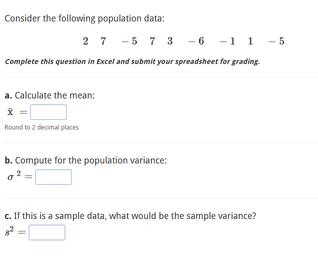 Solved Consider the following population | Chegg.com