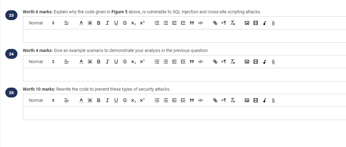 Solved Consider the following: SQL Injection and cross-site | Chegg.com